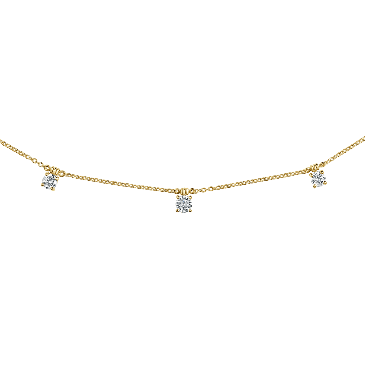 Shop Chokers© Seven Round Centered Diamond Necklace | La Marquise